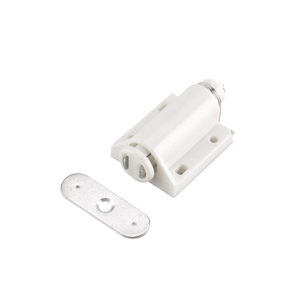 Boiseries Raymond - single push white magnetic latch